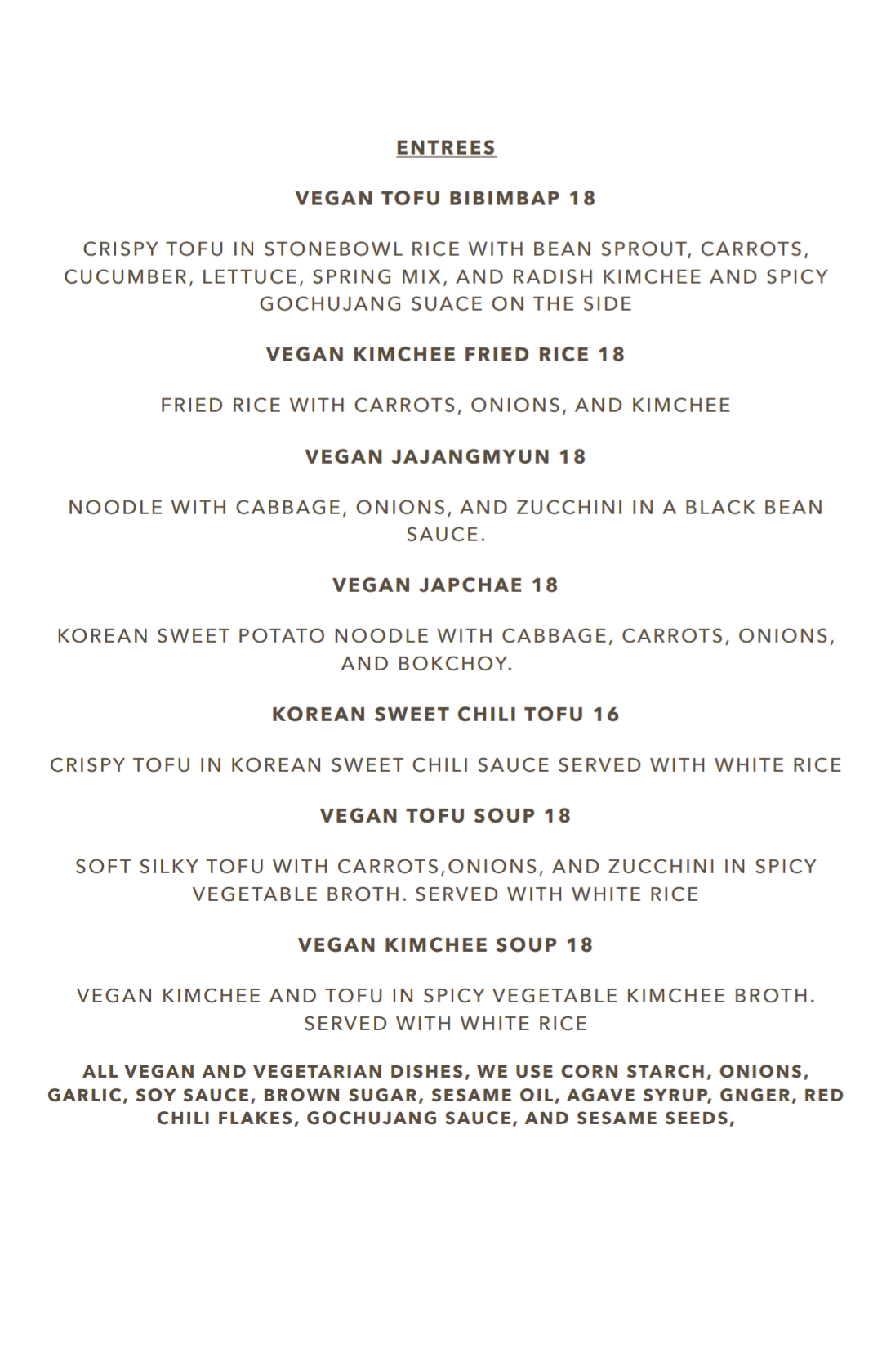 Choi's Korea & Wing Doesn't Skimp on Vegan Menu